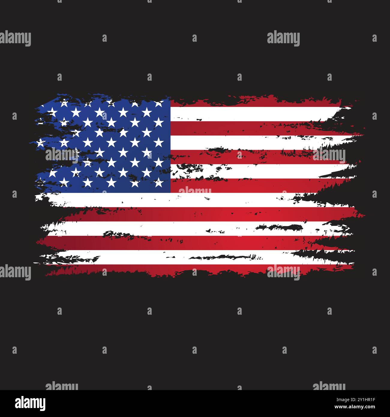 USA Flag Design with Black Background Vector Stock Vector Image & Art ...