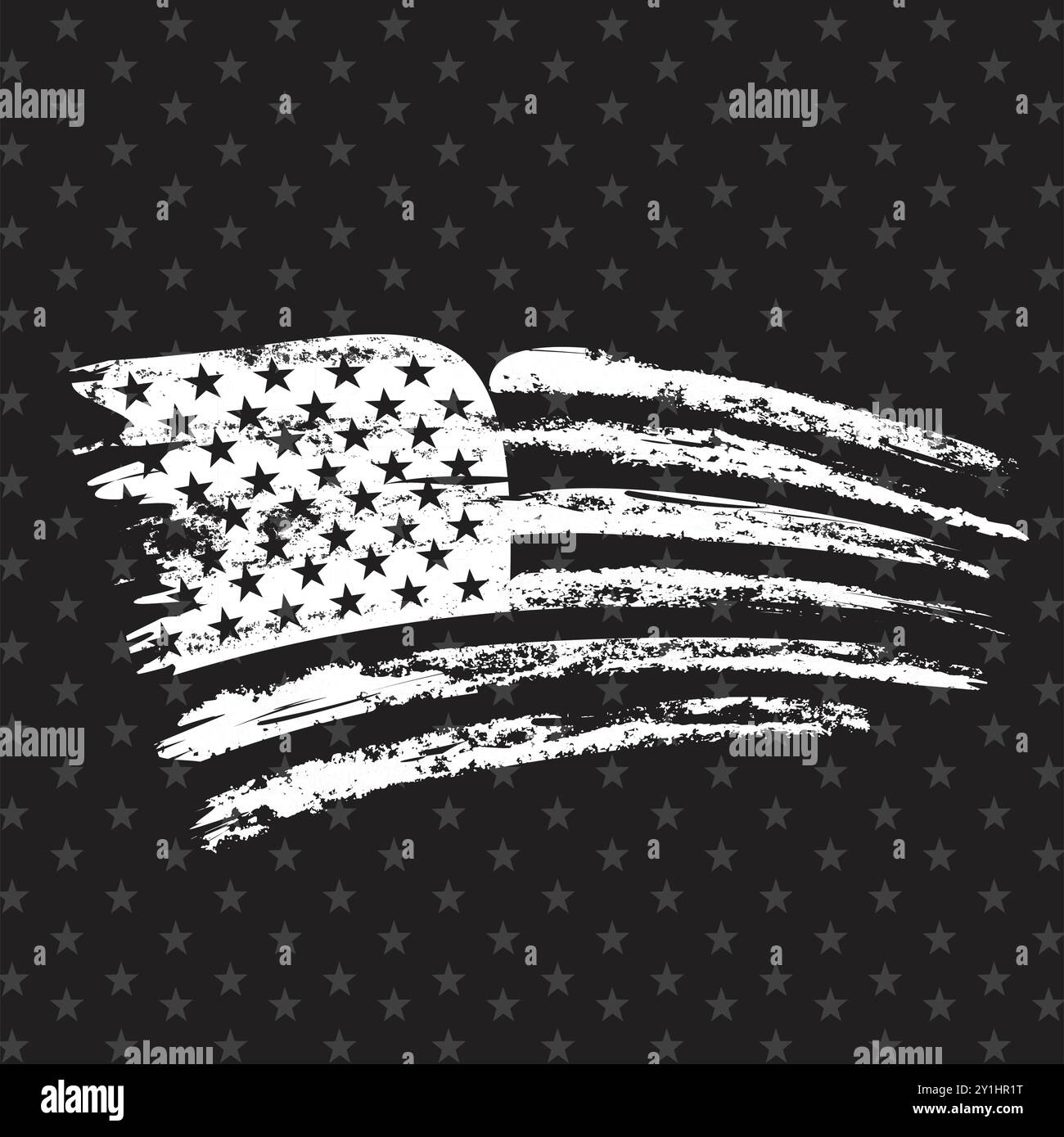 Unique America Flag Design with Black Background Vector Stock Vector ...