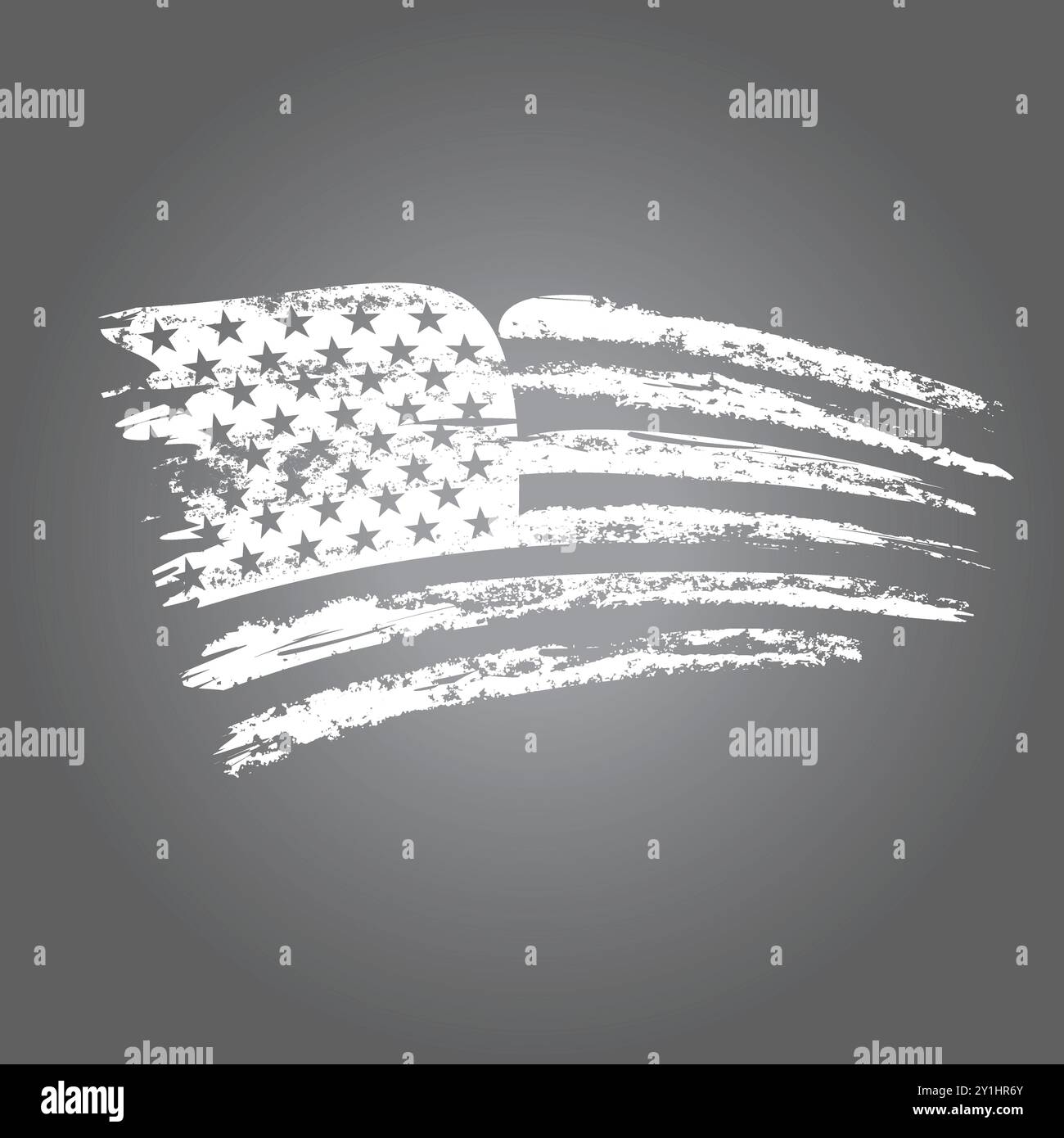 White USA Flag Design with Silver Background Vector Stock Vector Image ...