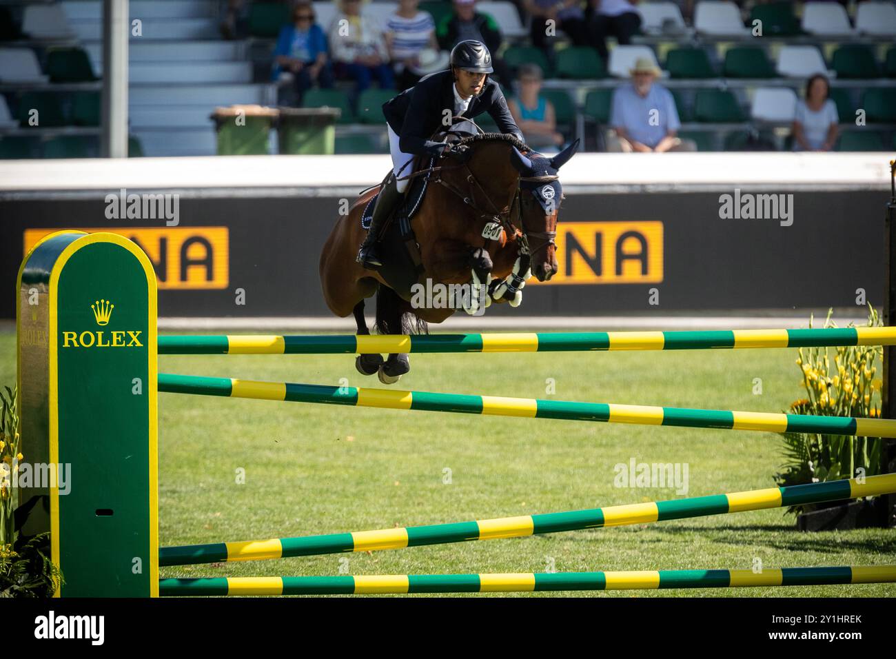 Calgary, Canada - Sept., 5, 2024. Nayel Nassar of Egypt, riding Esi Ali ...