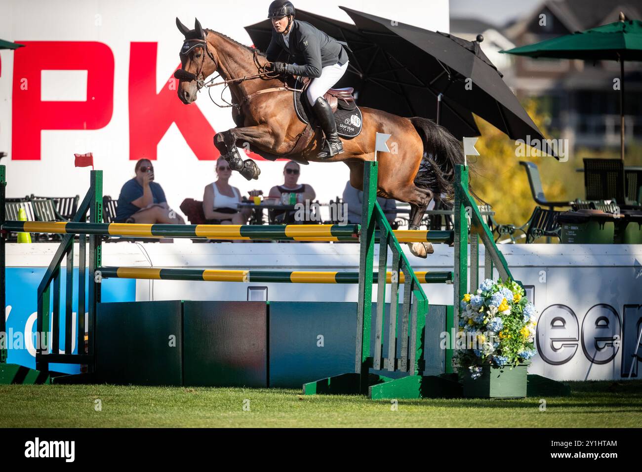 Calgary, Canada - Sept., 5, 2024. David O'Brien of Ireland riding El ...