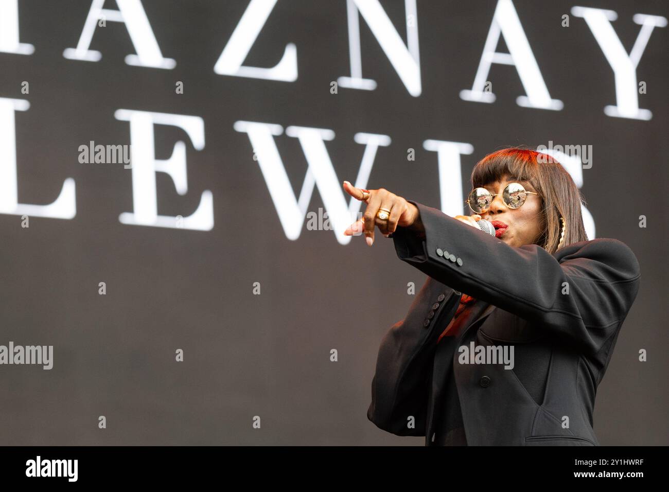 Shaznay Lewis performing at BBC Radio 2 in the Park, Preston Stock ...