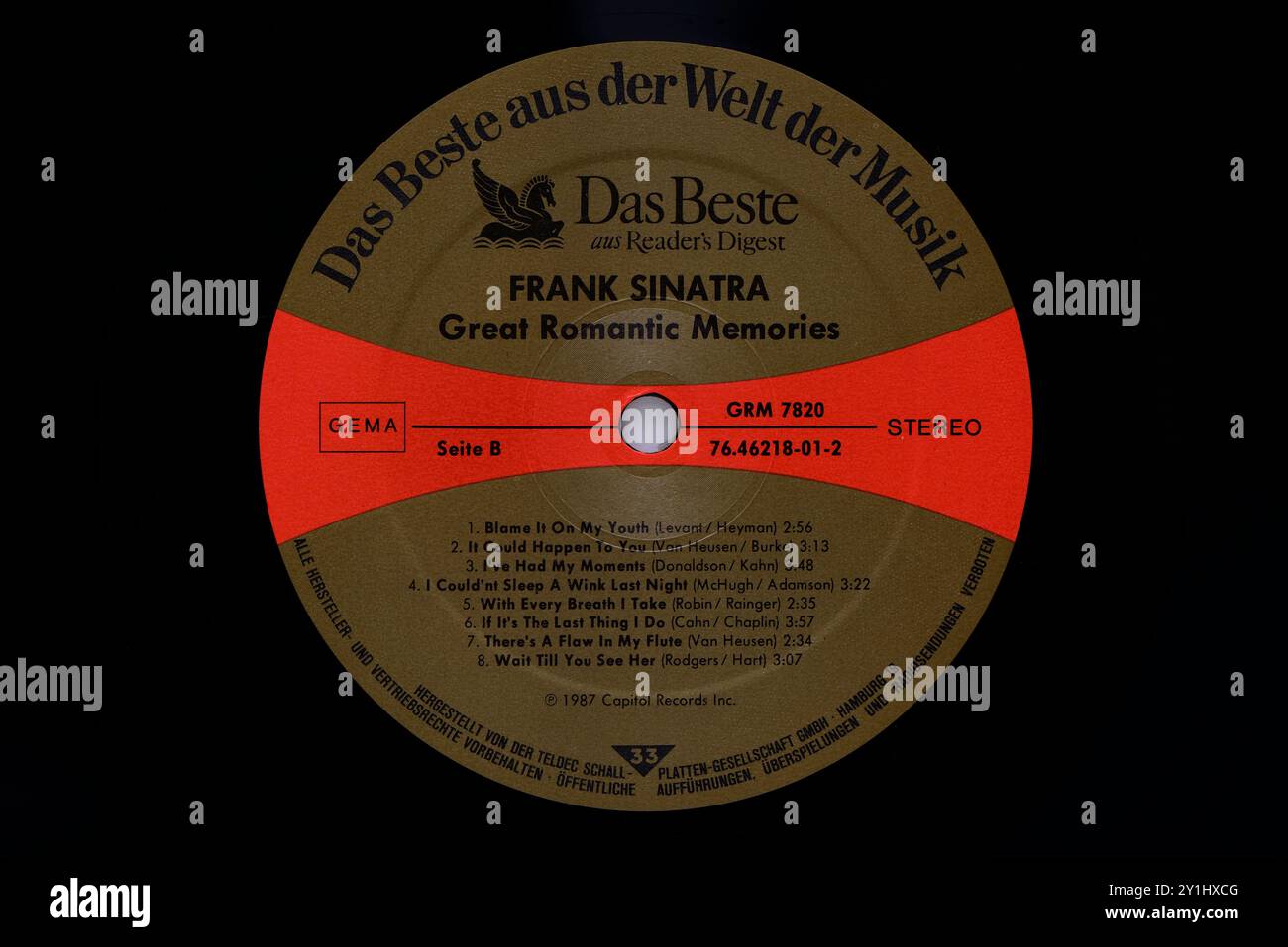 Vinitage Record Label: Frank Sinatra-Great Romantic Memoris. Capitol ...
