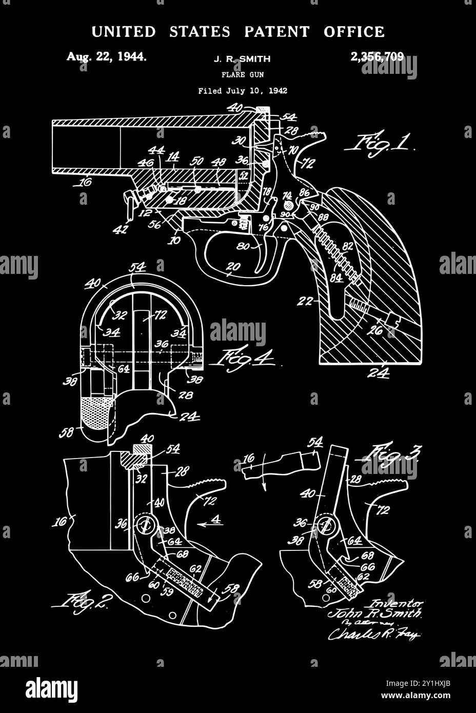 Old colt revolver drawing Black and White Stock Photos & Images - Alamy