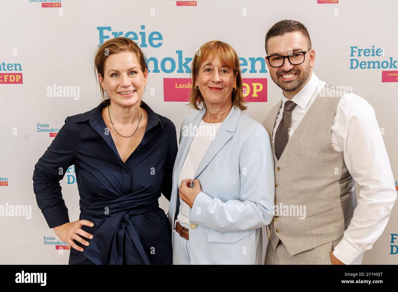 Hamburg, Germany. 07th Sep, 2024. The FDP Hamburg candidates on the ...