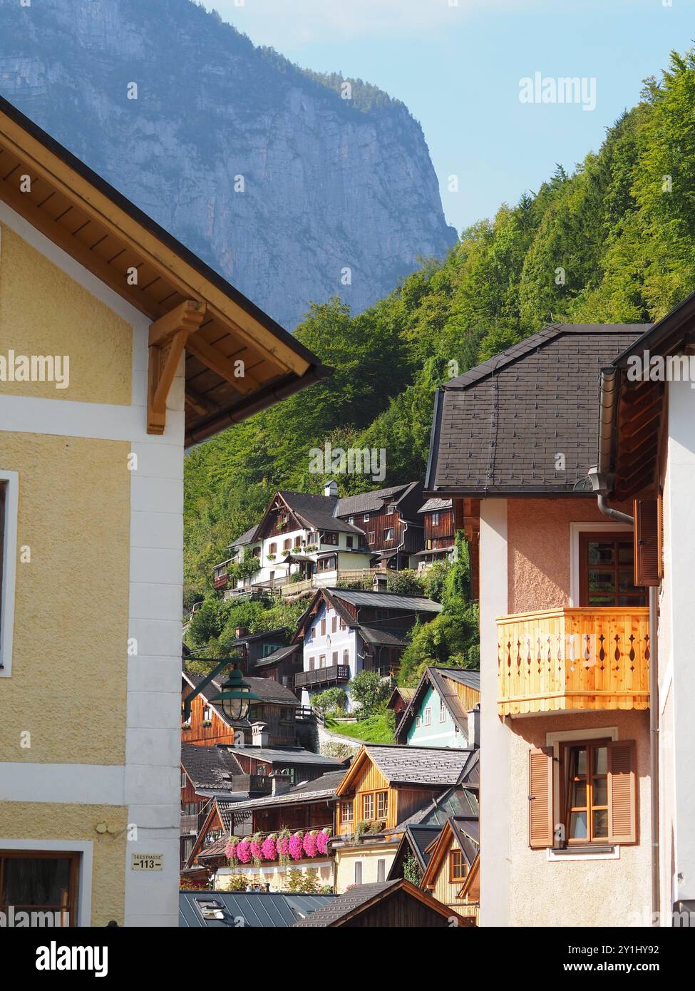 Hallstatt, Austria - 31 Aug, 2024: A picturesque hillside village ...