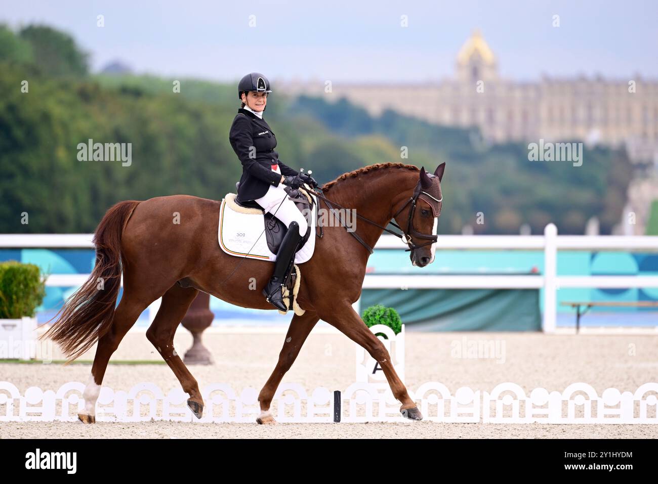Paris, France. 07th Sep, 2024. Belgian Barbara Minneci and her horse ...