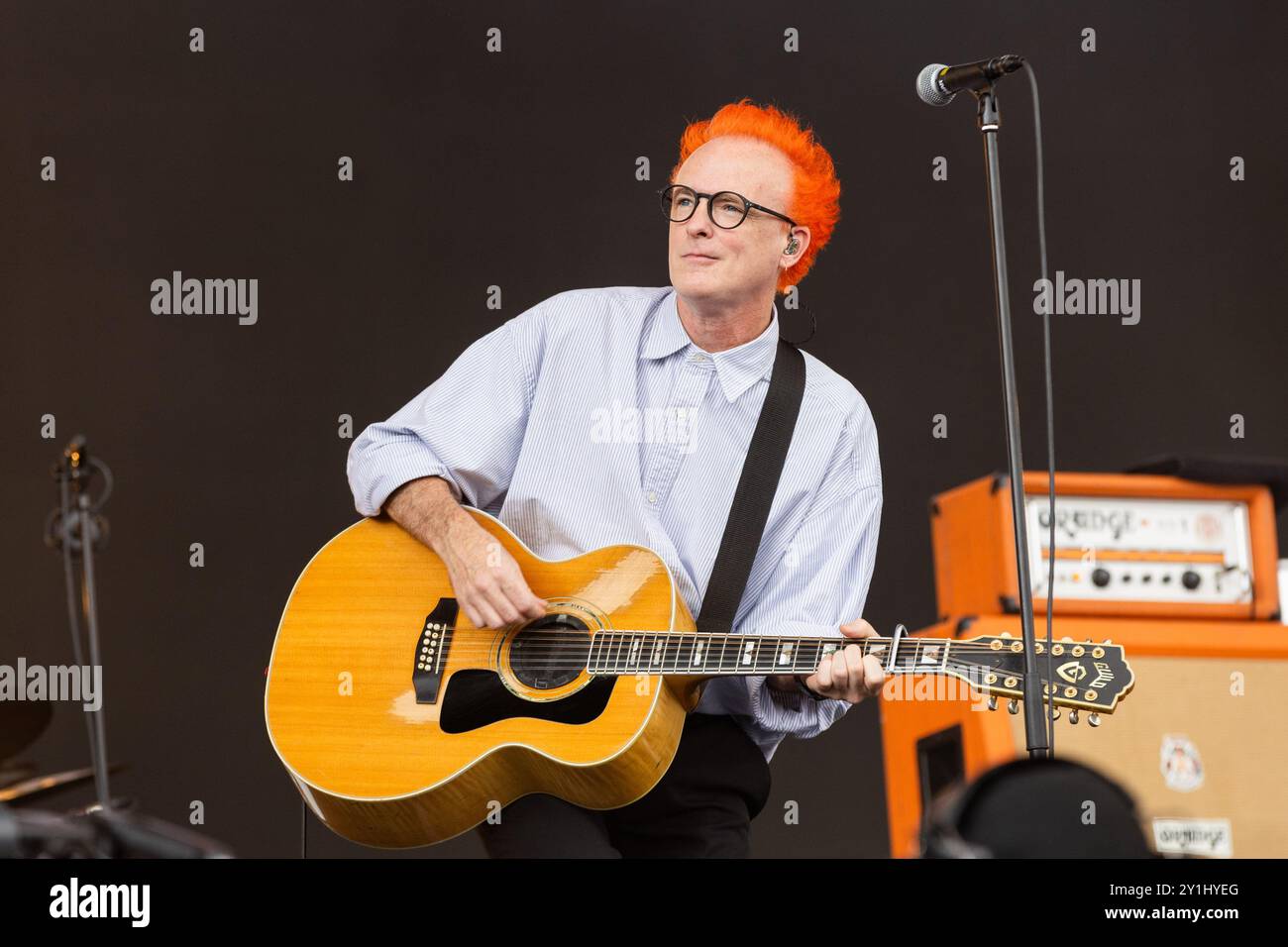 Fran Healy of Travis performs to the crowds at BBC Radio 2 in the Park ...