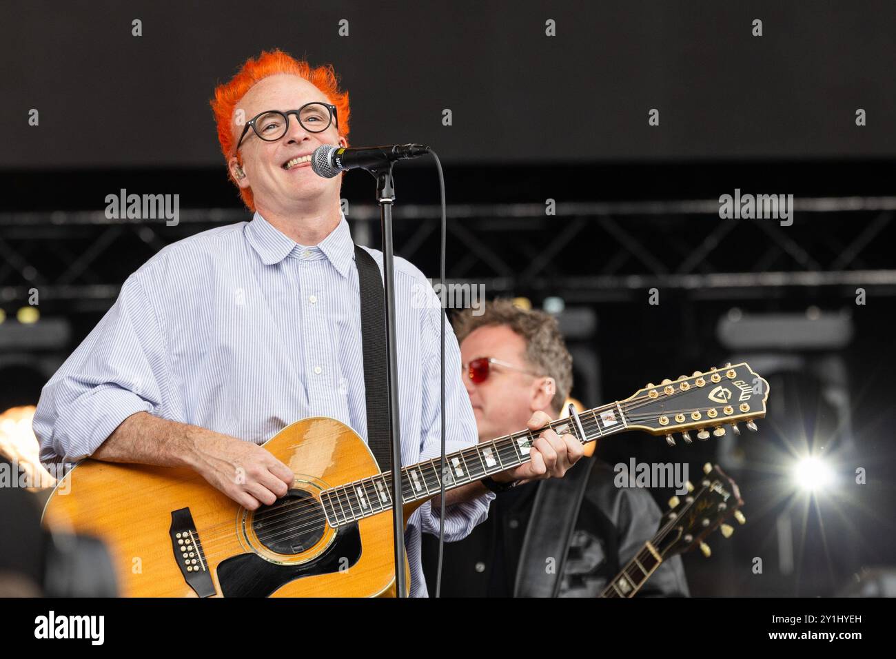 Fran Healy of Travis performs to the crowds at BBC Radio 2 in the Park ...