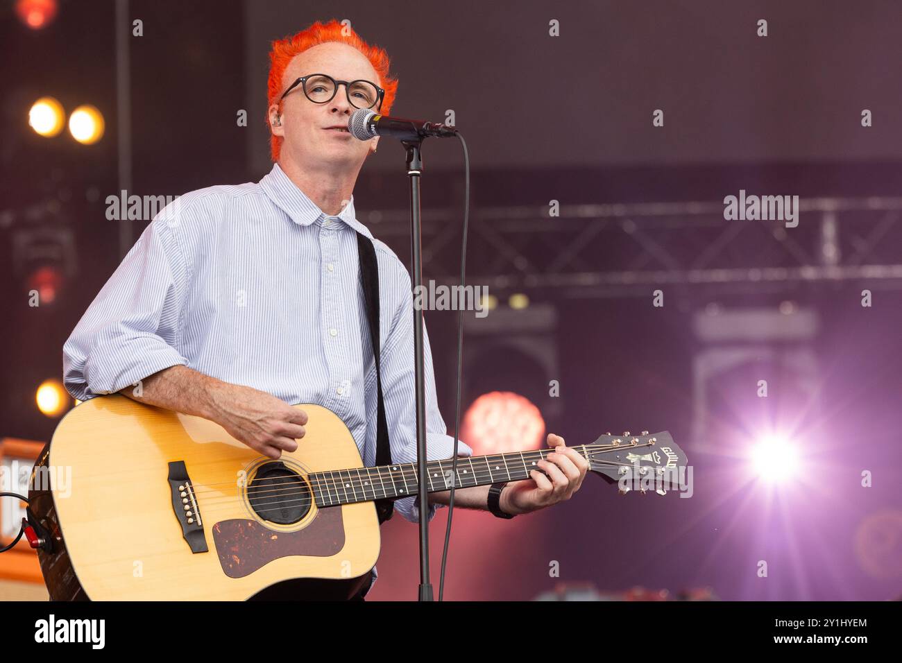 Fran Healy of Travis performs to the crowds at BBC Radio 2 in the Park ...