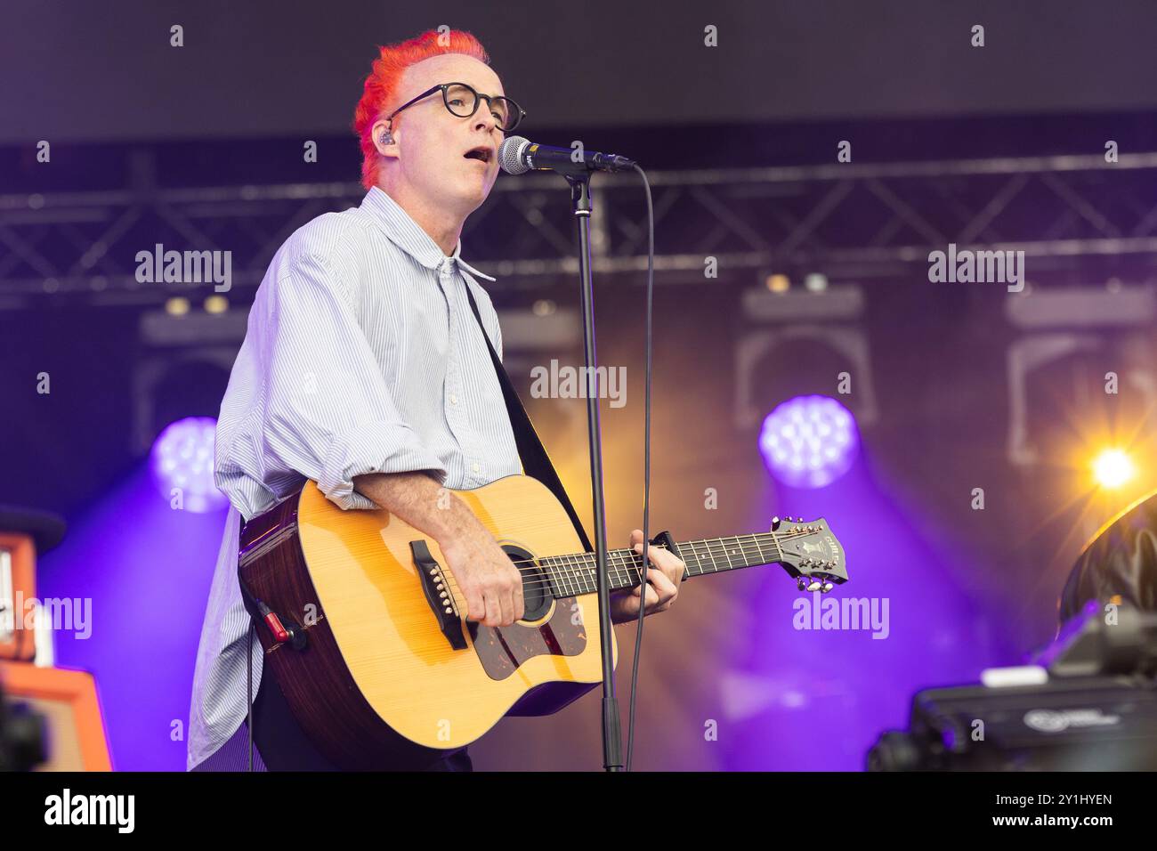 Fran Healy of Travis performs at 2024 BBC Radio 2 in the park, Preston. Credit: Craig Hawkhead ...