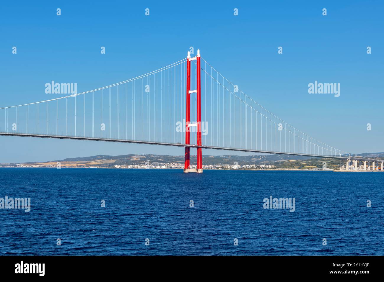 Istanbul Bosphorus Bridge also known as Canakkale Bridge, Turkey Stock ...