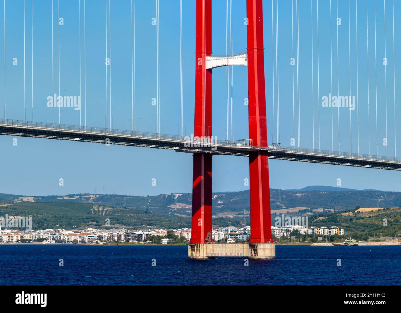 Istanbul Bosphorus Bridge also known as Canakkale Bridge, Turkey Stock ...