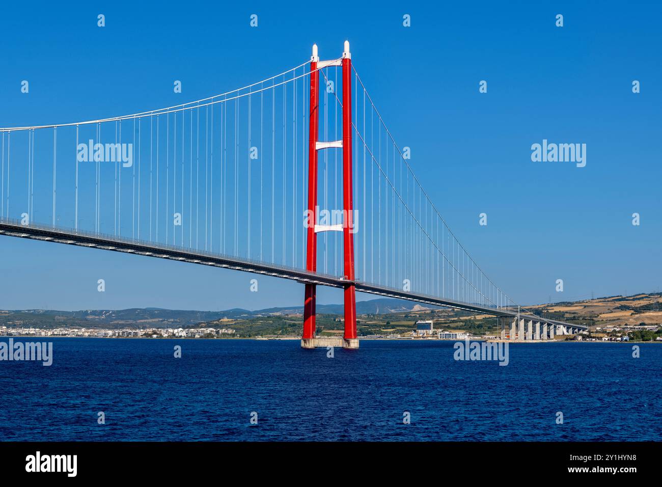 Istanbul Bosphorus Bridge also known as Canakkale Bridge, Turkey Stock ...