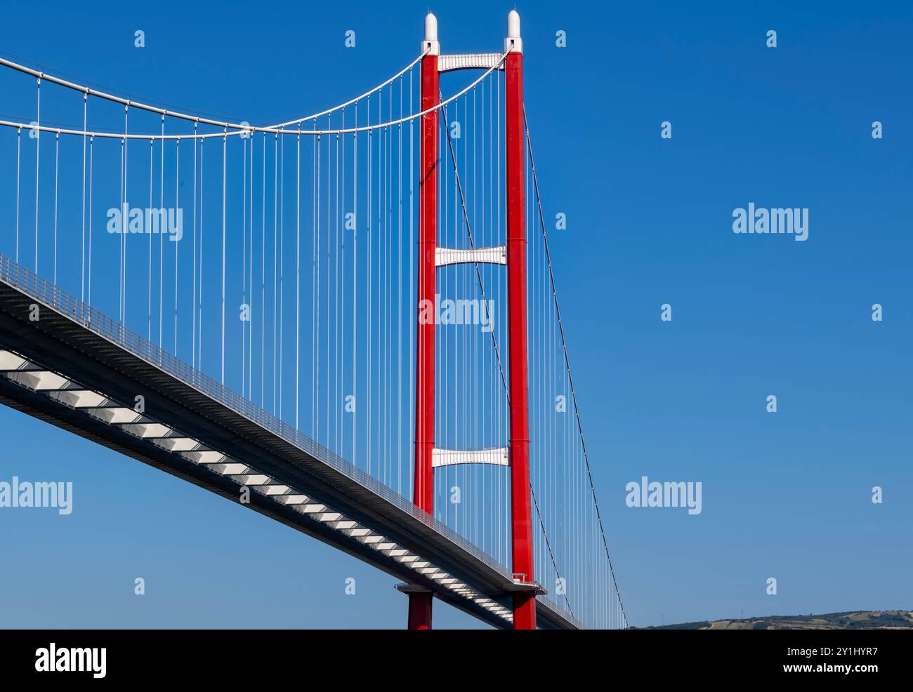 Istanbul Bosphorus Bridge also known as Canakkale Bridge, Turkey Stock ...