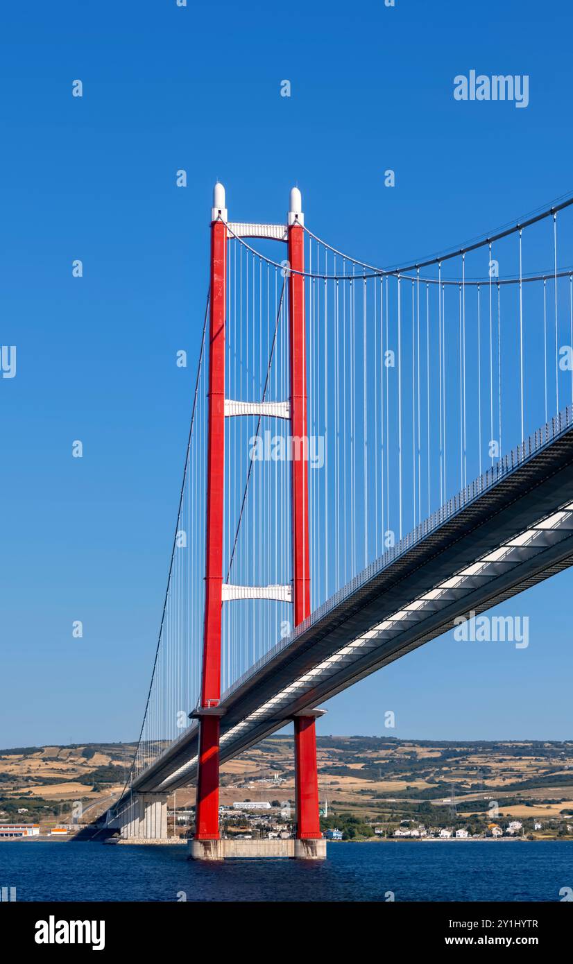 Istanbul Bosphorus Bridge also known as Canakkale Bridge, Turkey Stock ...