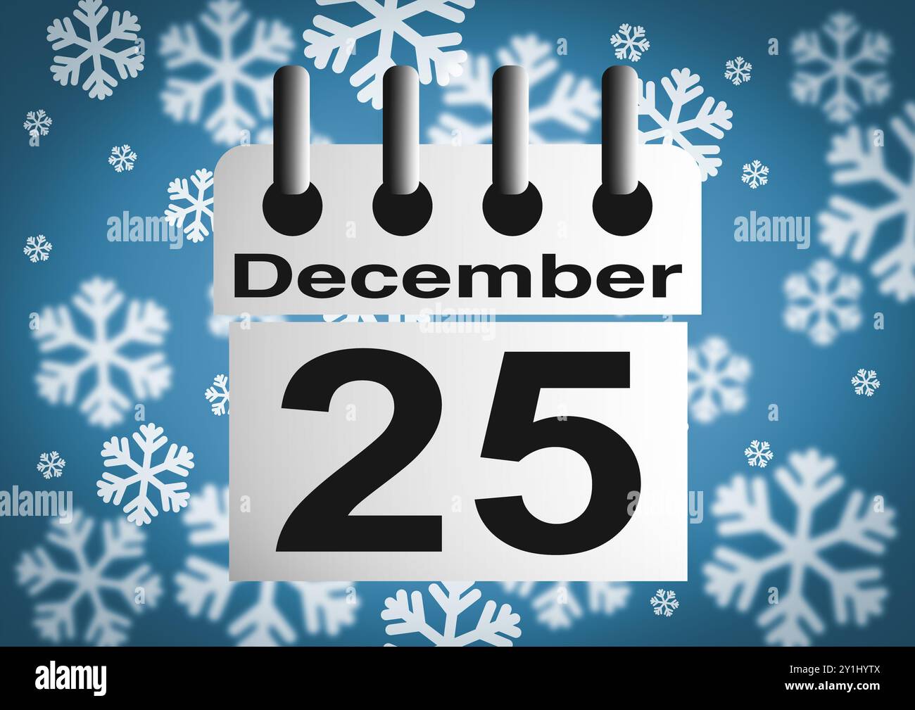 Illustration of a calendar, that is on 25 December Christmas Day. with ...