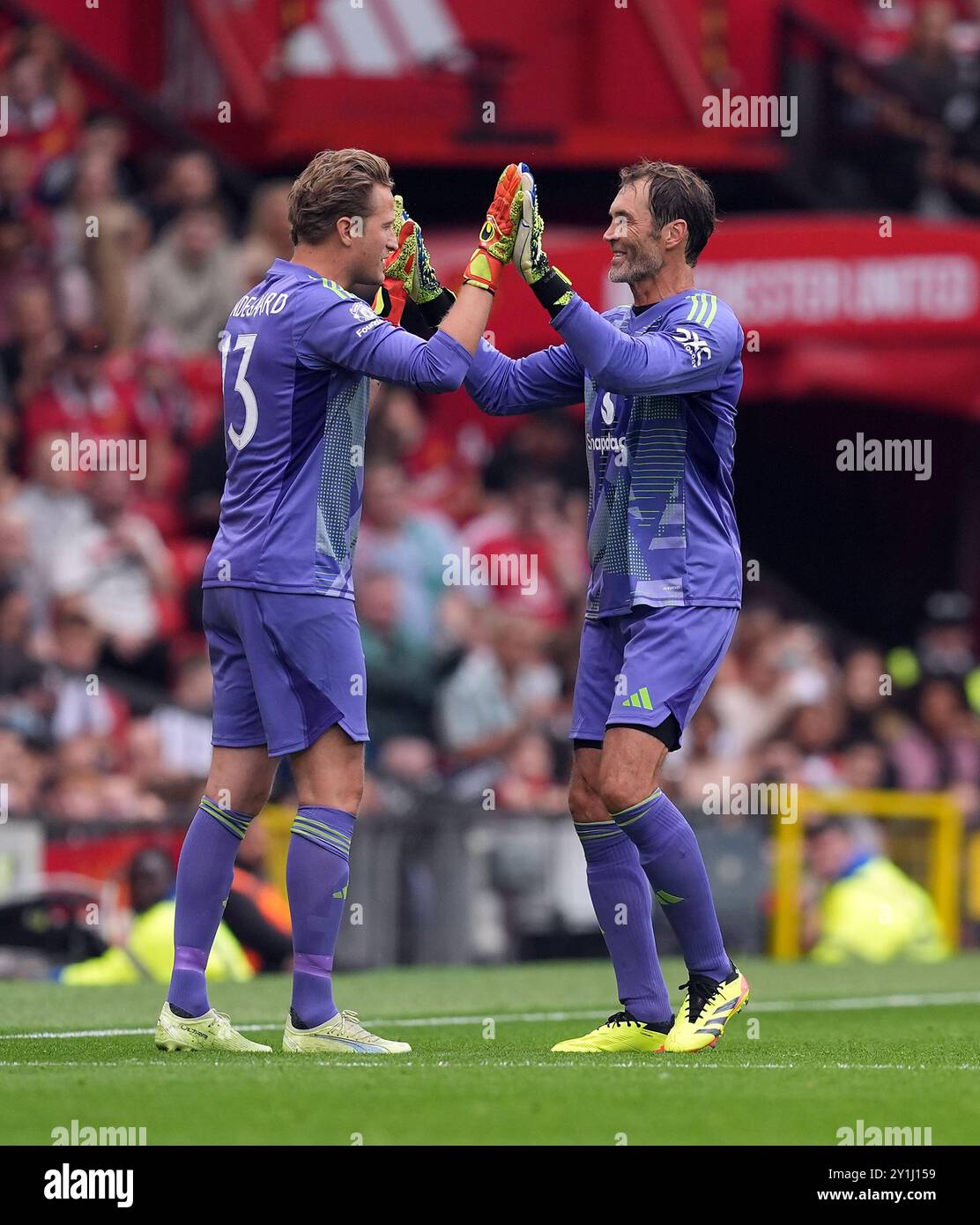 Manchester United Legends' goalkeeper Anders Lindegaard replaces ...