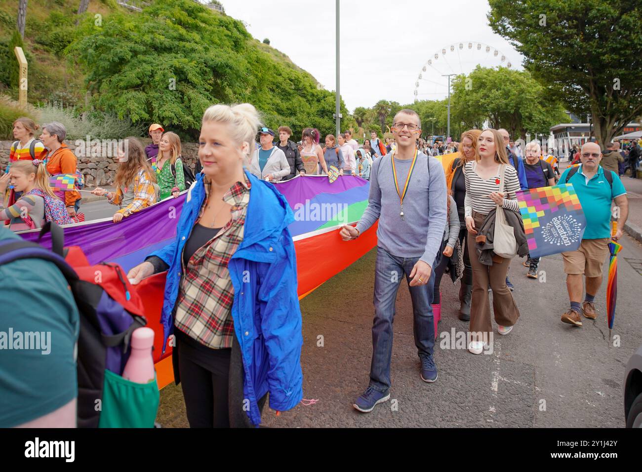 Torquay, UK. 7 September 2024. It didn't rain on their parade at Torbay ...