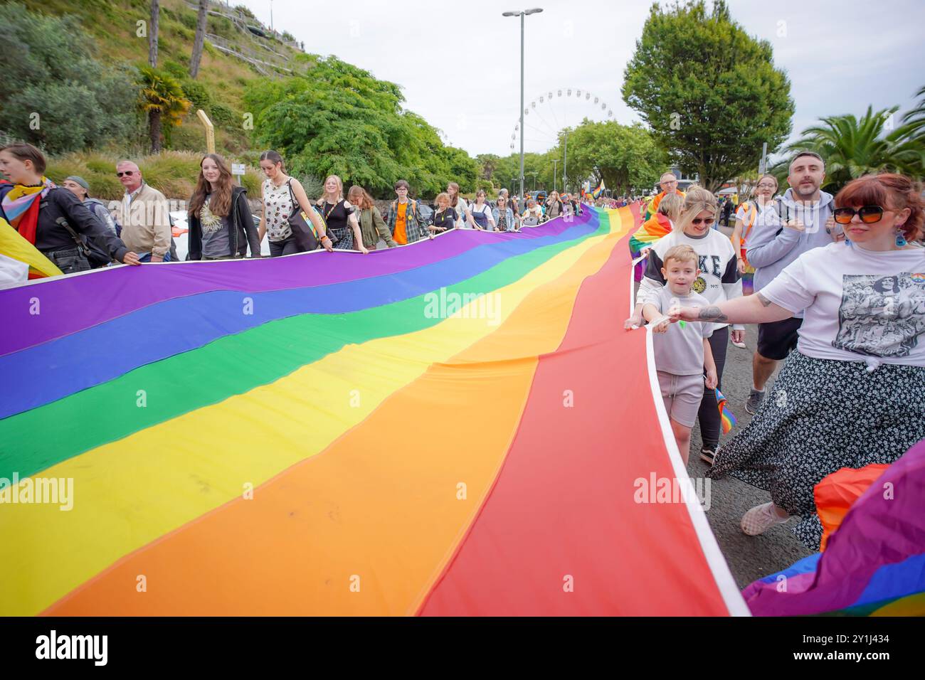 Torquay, UK. 7 September 2024. It didn't rain on their parade at Torbay ...