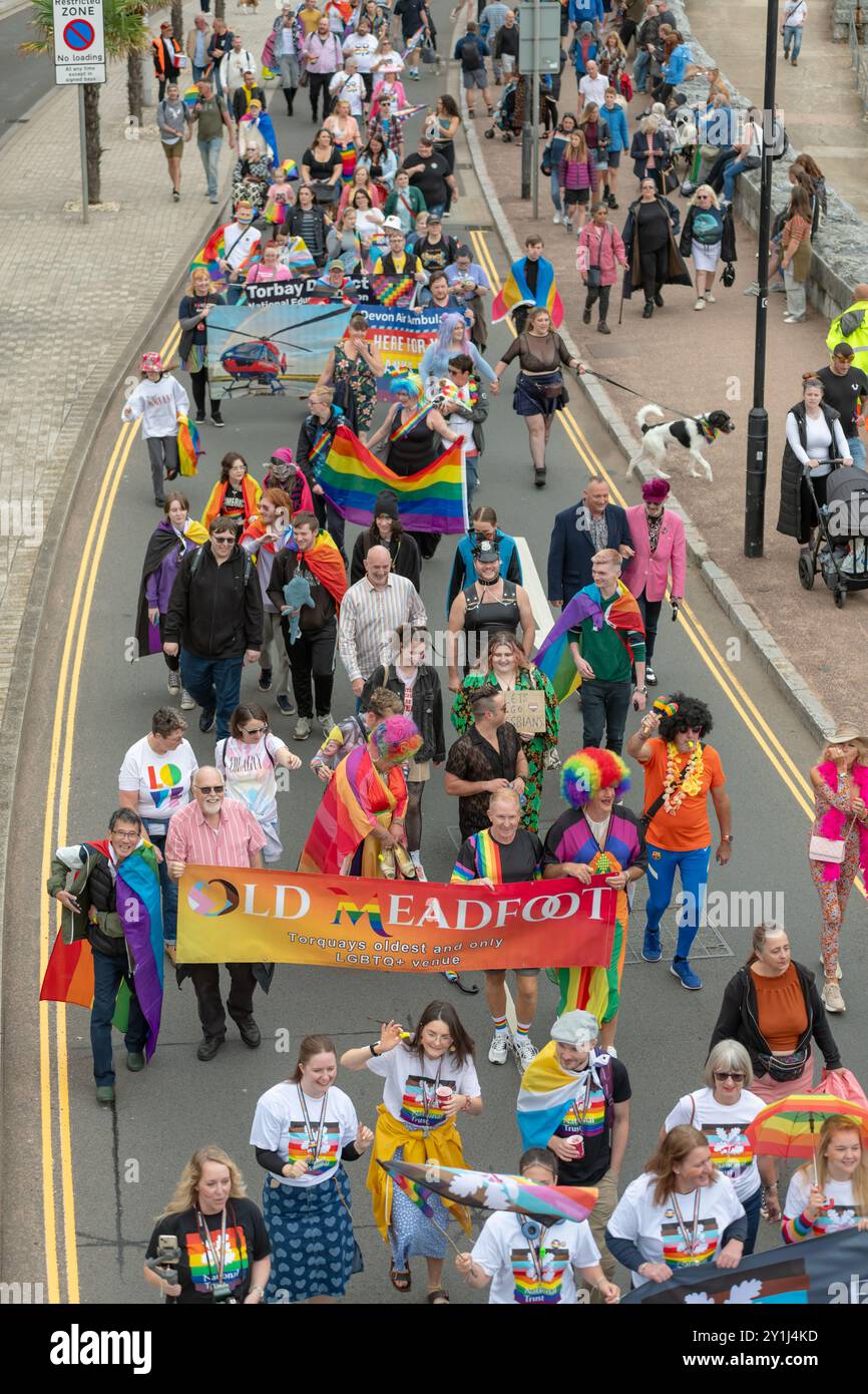 Torquay, UK. 7 September 2024. It didn't rain on their parade at Torbay ...