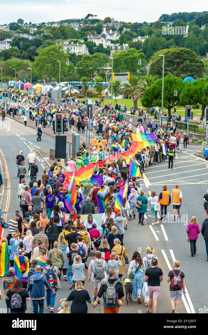 Torquay, UK. 7 September 2024. It didn't rain on their parade at Torbay ...