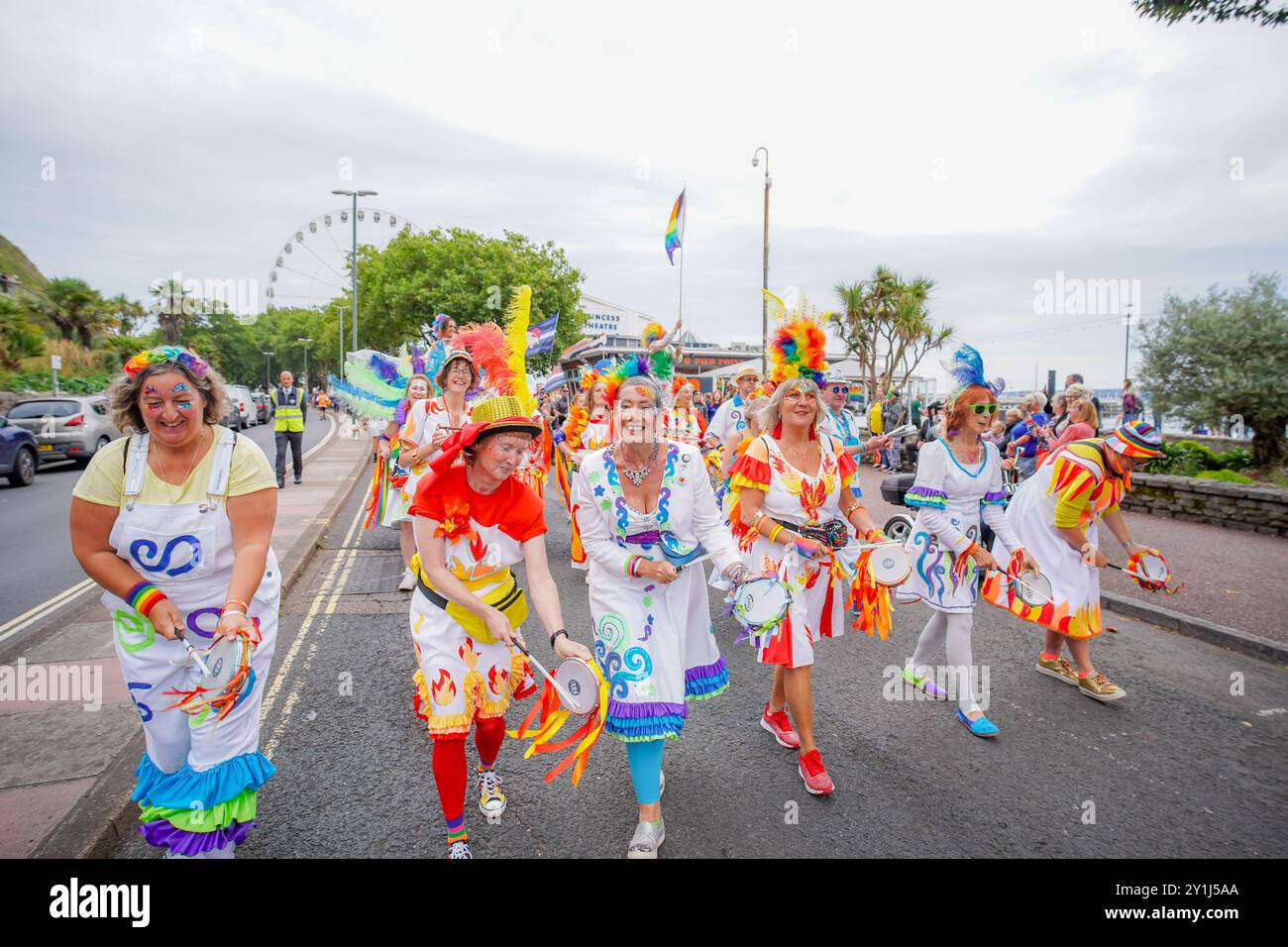 Torquay, UK. 7 September 2024. It didn't rain on their parade at Torbay ...