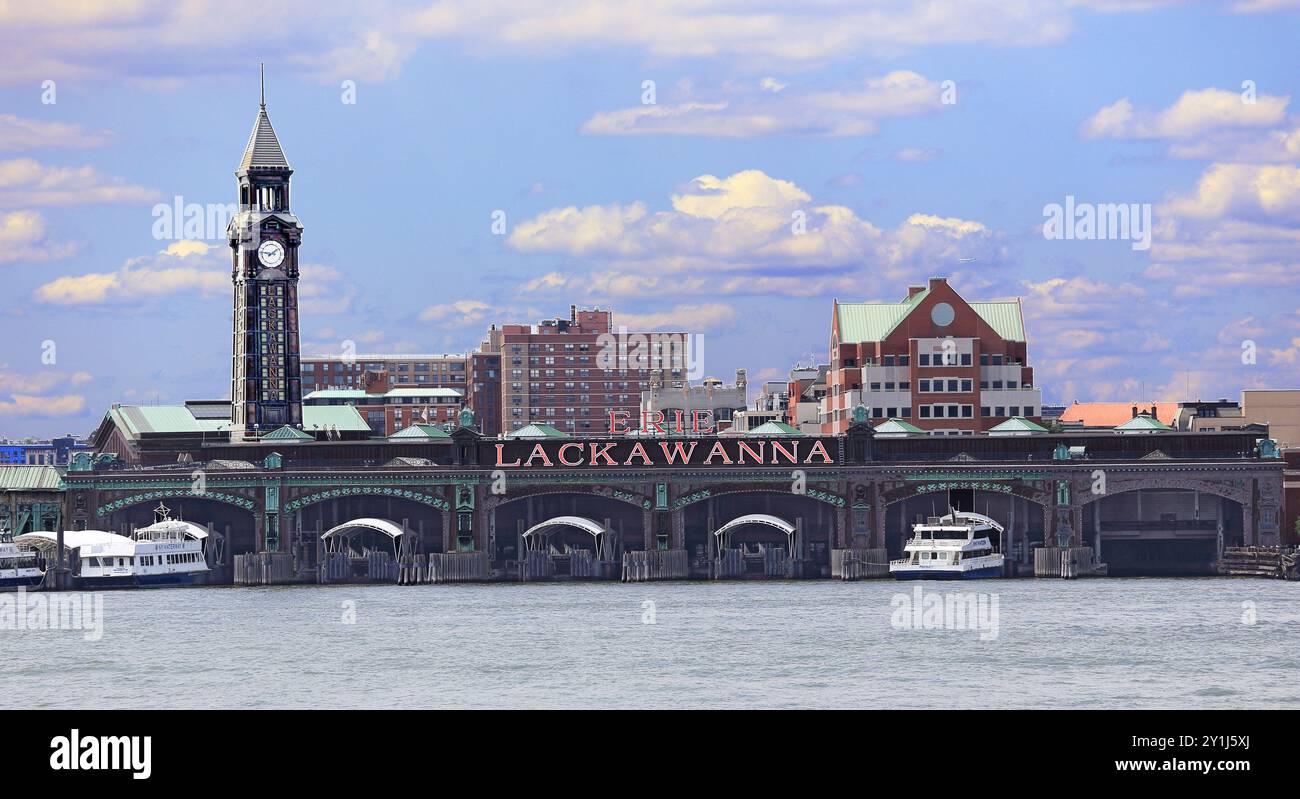 Hoboken Terminal on the Hudson River at Hoboken New Jersey Stock Photo ...