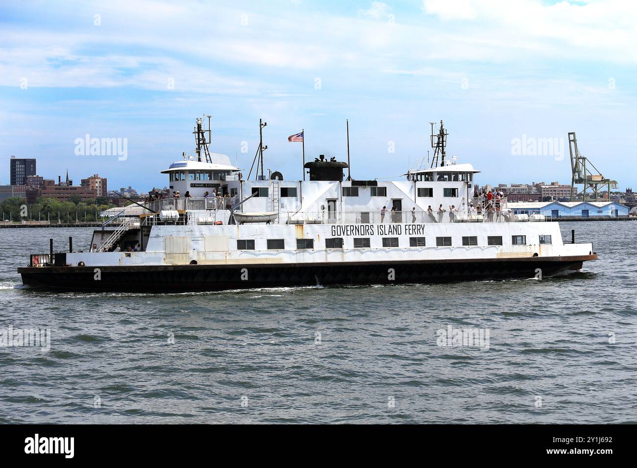 The ferry to Governors Island New York harbor New York City Stock Photo ...