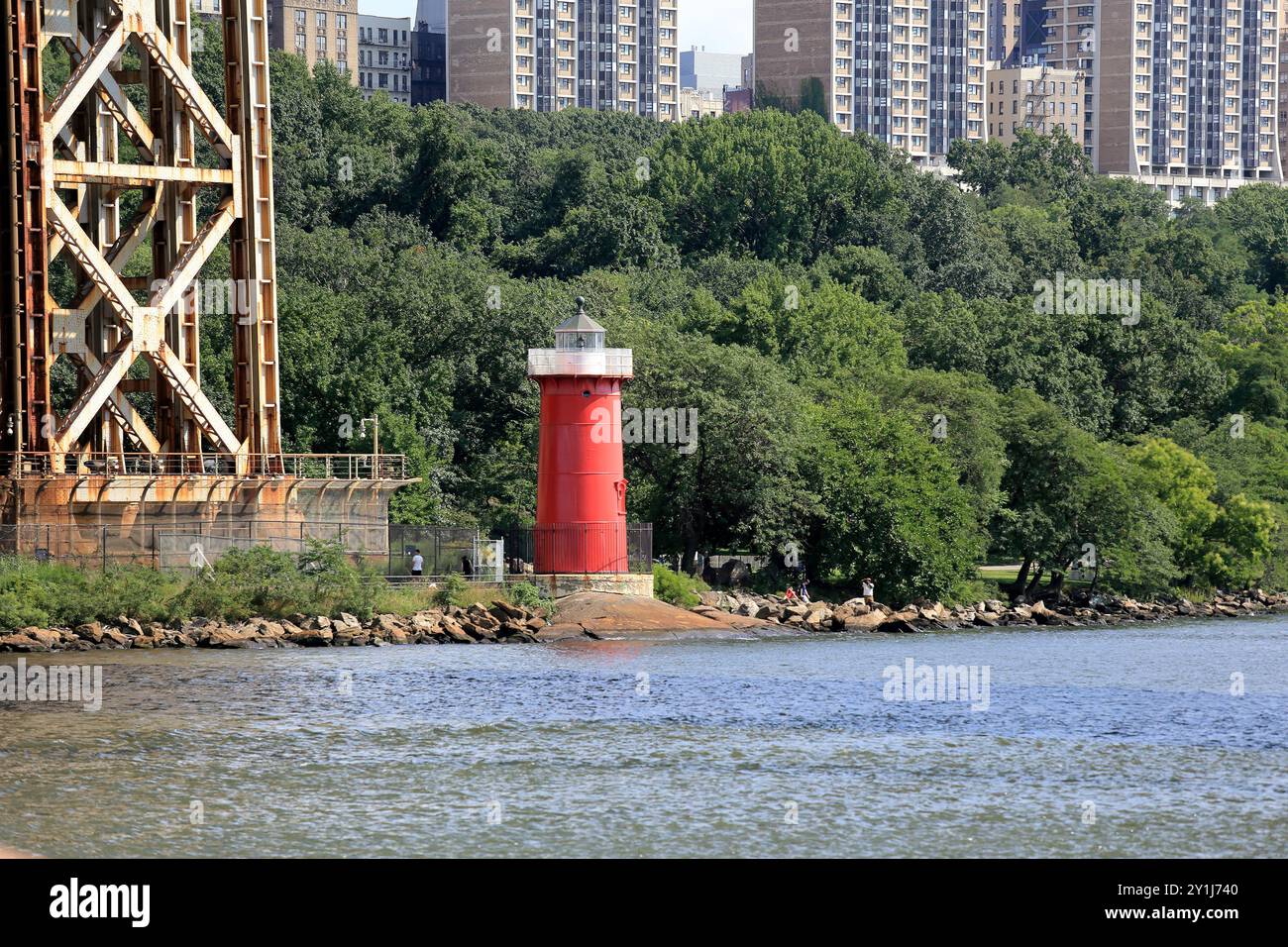 The Little Red Lighthouse on the east shore of the Hudson River ...