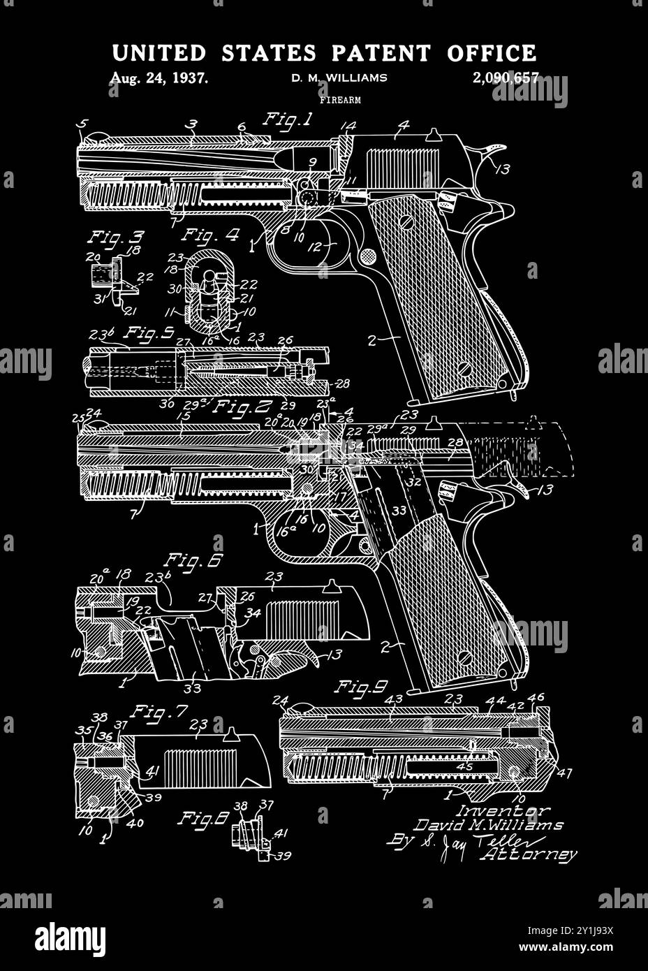 Colt patent Stock Vector Images - Alamy