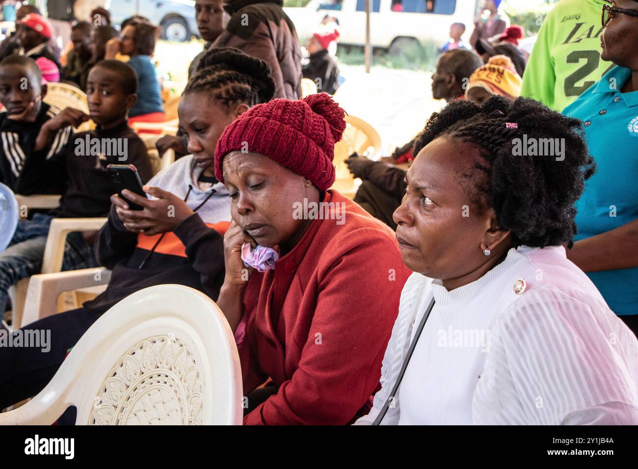 Nyeri, Kenya. 07th Sep, 2024. Relatives of the victims of Hillside ...