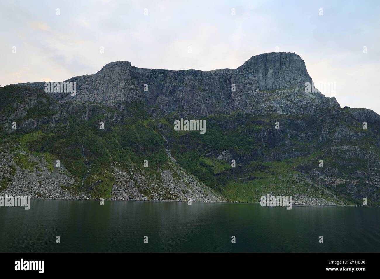 View of the Hornelen-a mountain in the municipality of Bremanger ...
