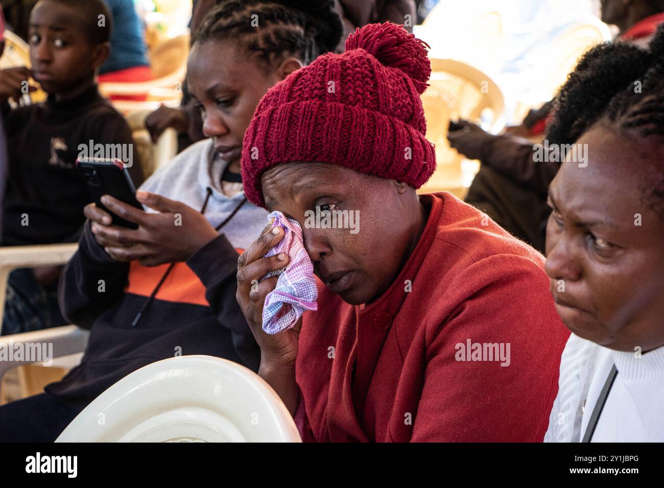 Nyeri, Kenya. 07th Sep, 2024. Relatives of the victims of Hillside ...