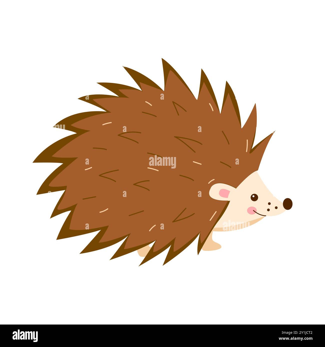 cute cartoon hedgehog vector illustration Stock Vector Image & Art - Alamy