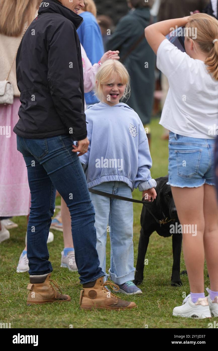 Mia Tindall (right) and her sister Lena Elizabeth Tindall (centre), at ...