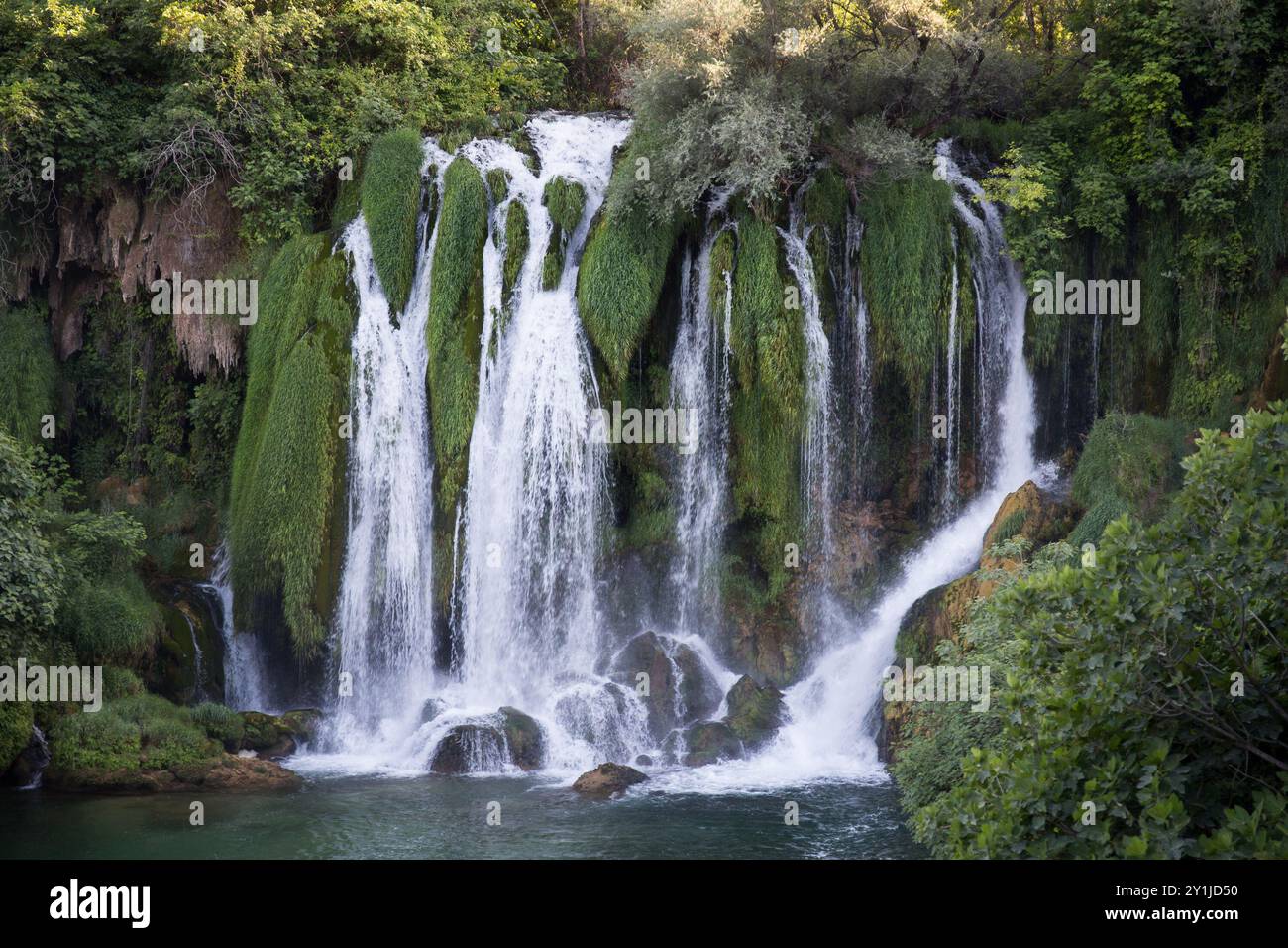 A view of the Kravica waterfalls in Studenci. Kravica waterfalls are ...