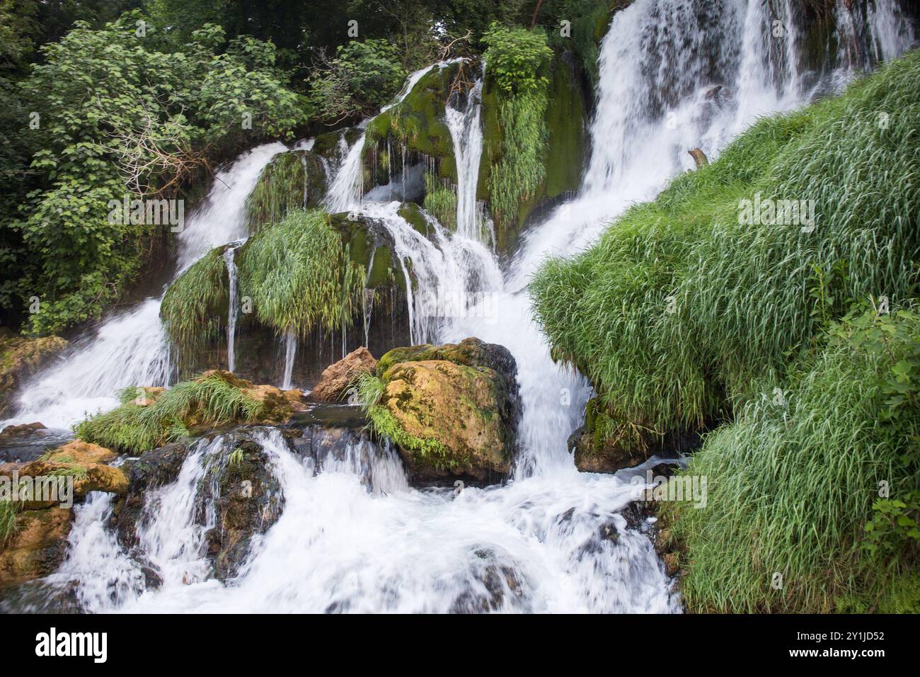 A view of the Kravica waterfalls in Studenci. Kravica waterfalls are ...