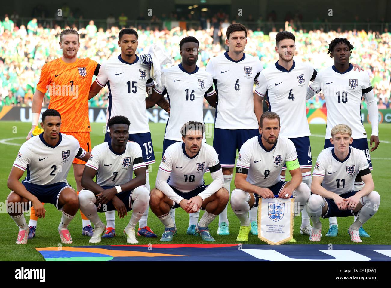 An England team group photo ahead of the UEFA Nations League Group F ...