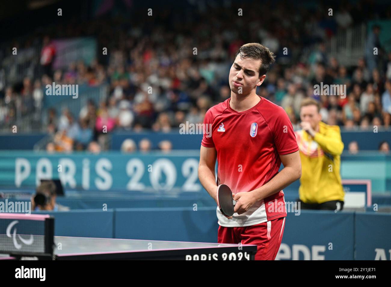 Paris, France. 07th Sep, 2024. Lucas Didier of Team France competes ...