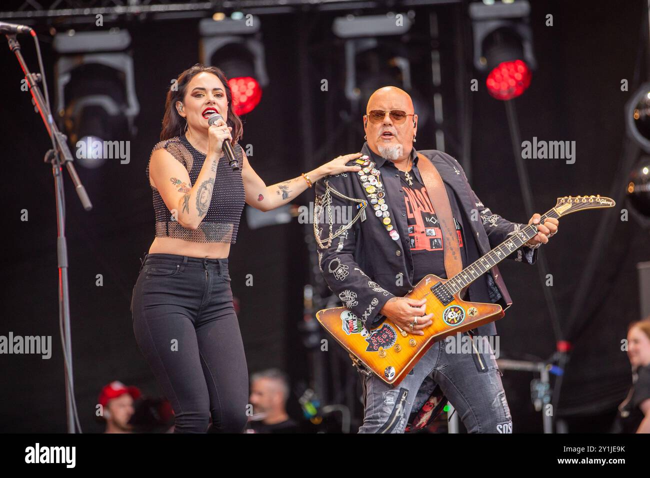 Preston, England, 7th September, 2024. Kim Wilde playing the Main Stage ...