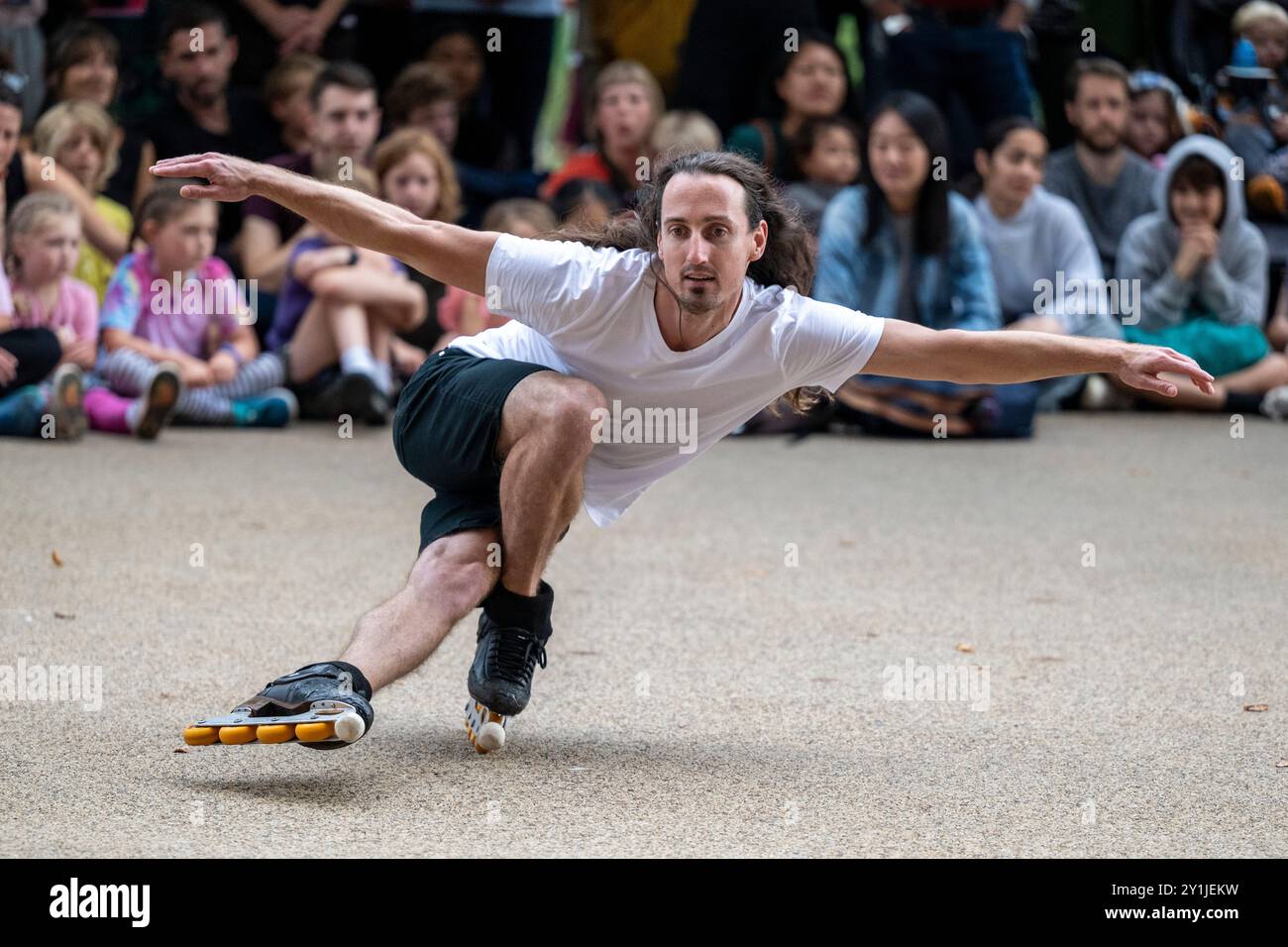 London, UK. 7 September 2024. Members of Le Patin Libre group from ...
