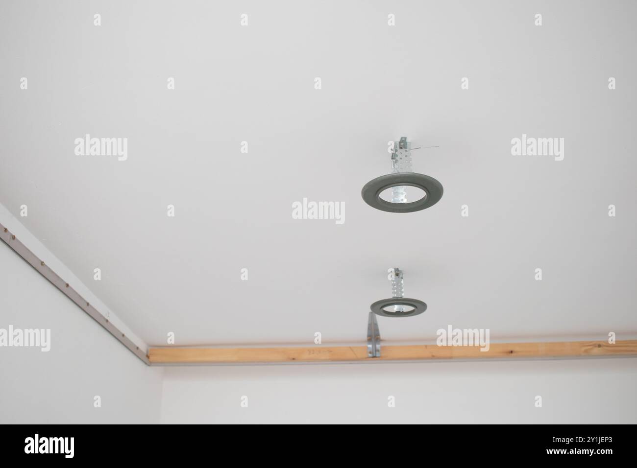 Fixing for a stretch ceiling to the wall Stock Photo - Alamy