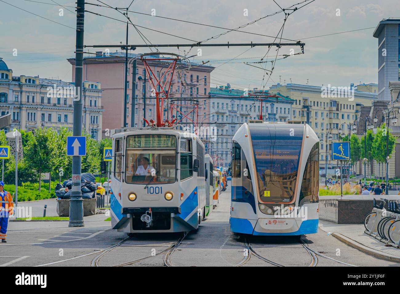 Moscow, Russia - July 13, 2024: The Parade of Trams in Moscow. Retro ...