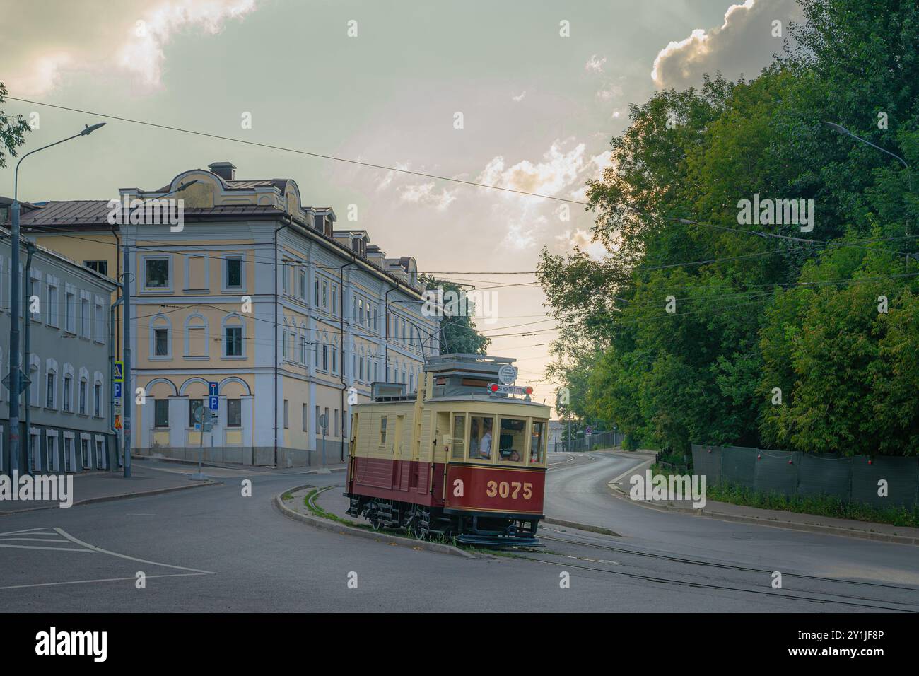 Moscow, Russia - July 13, 2024: The Parade of Trams in Moscow. Retro ...