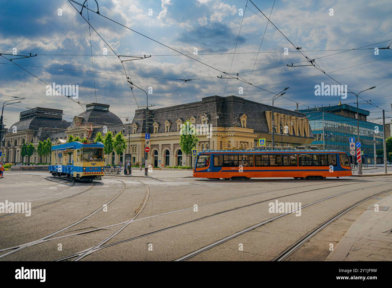Moscow, Russia - July 13, 2024: The Parade of Trams in Moscow. Retro ...