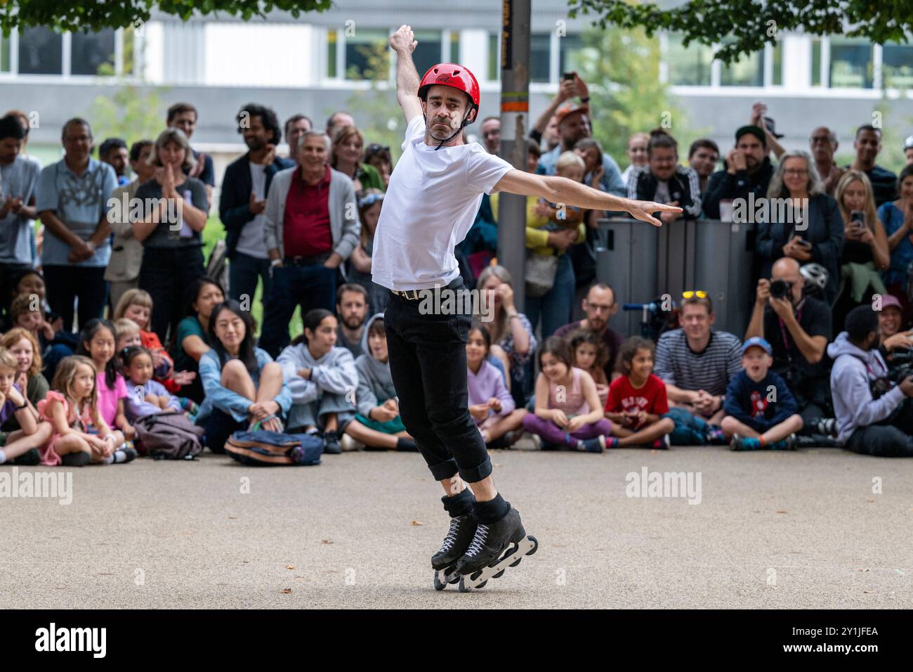 London, UK. 7 September 2024. Members of Le Patin Libre group from ...