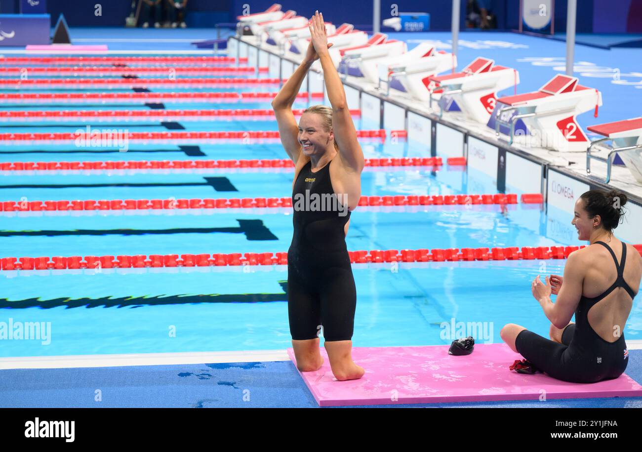 Paris, France. 07th Sep, 2024. Paralympics, Paris 2024, swimming, Paris ...
