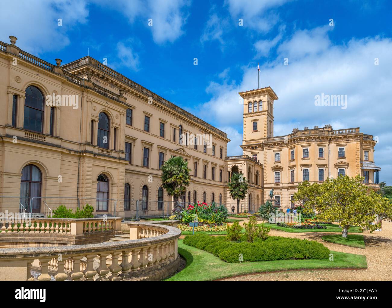 Rear of Osborne House, East Cowes, Isle of Wight, England, UK Stock ...