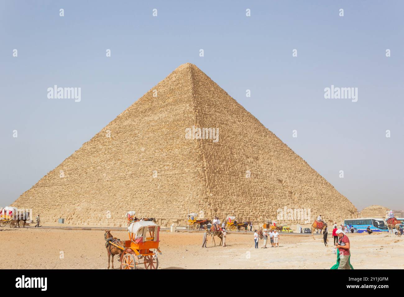 The Giza pyramid complex aka the Giza necropolis Cairo, Egypt. Tourists ...